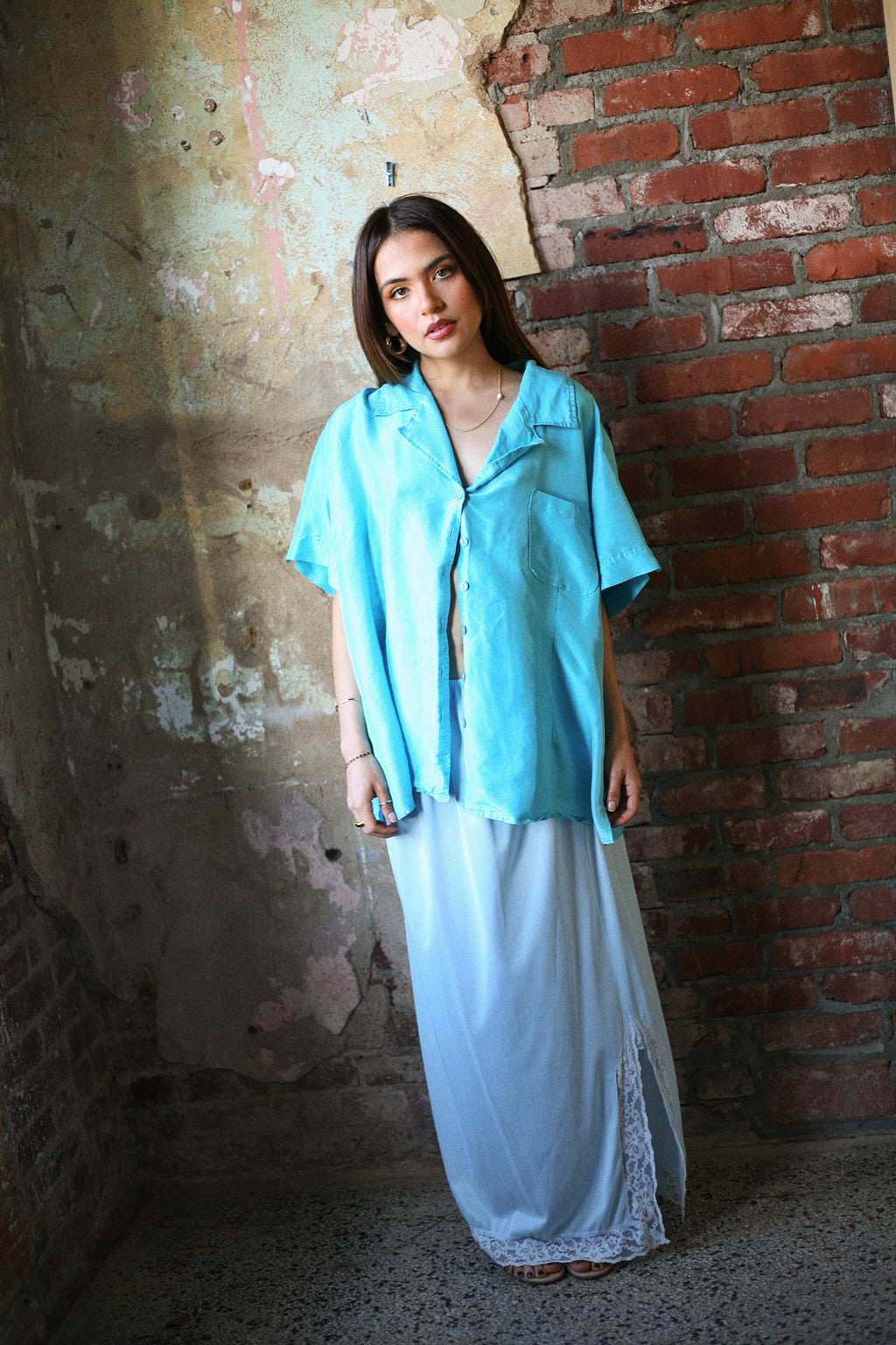 Vintage Slip Skirt – umber