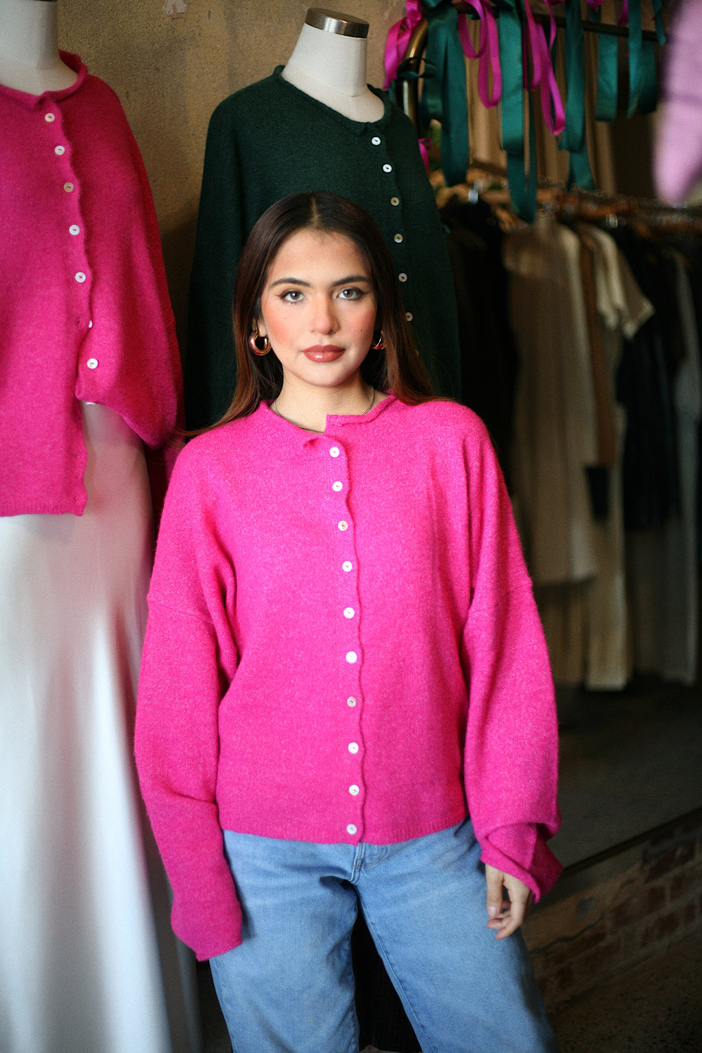 Sadie Cardigan - Fuchsia – umber